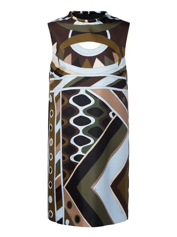 Emilio Pucci Vivara Silk Twill Minidress - Multicoloured