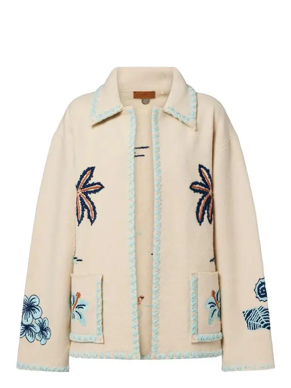 Alanui Virgin Wool Embroidered Jacket - Beige