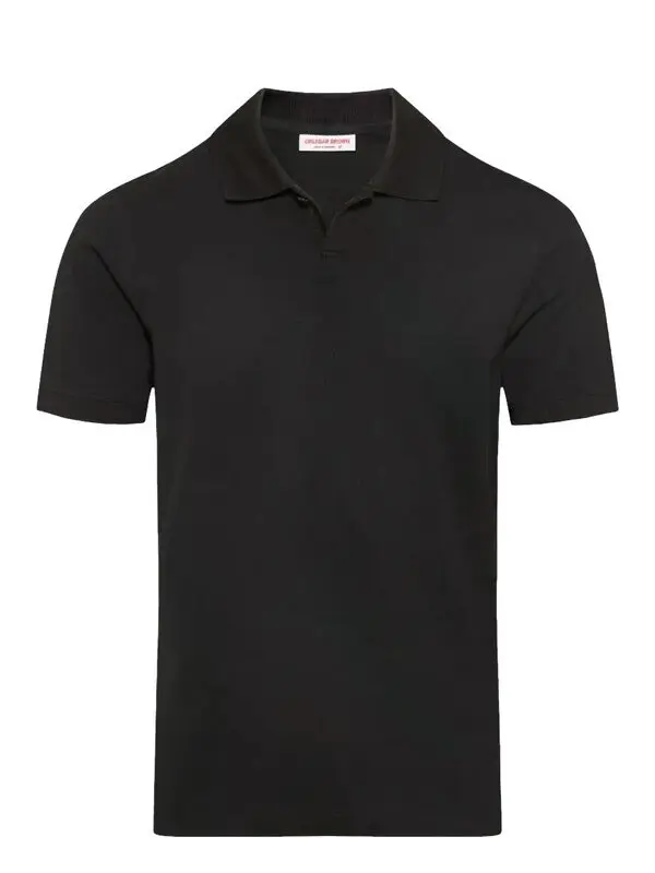 Orlebar Brown Bruno Pique Polo Shirt - Black