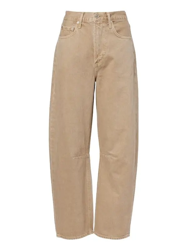 Citizens Of Humanity Miro Cotton Twill Barrel-leg Pants - Beige