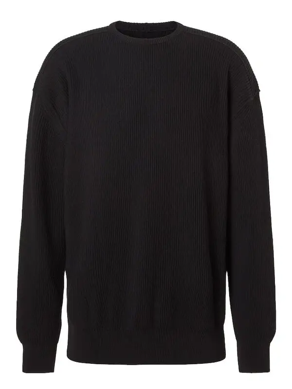 Rick Owens Jumbo Ls Virgin Wool Sweater - Black