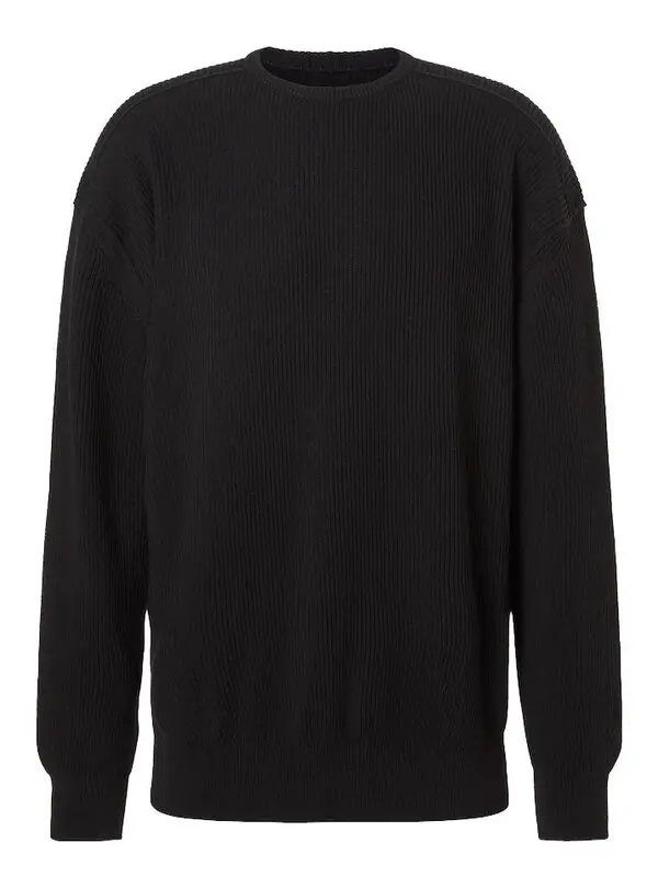 Rick Owens Jumbo Ls Virgin Wool Sweater - Black