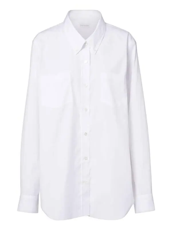 Dries Van Noten Cotton Poplin Shirt - White