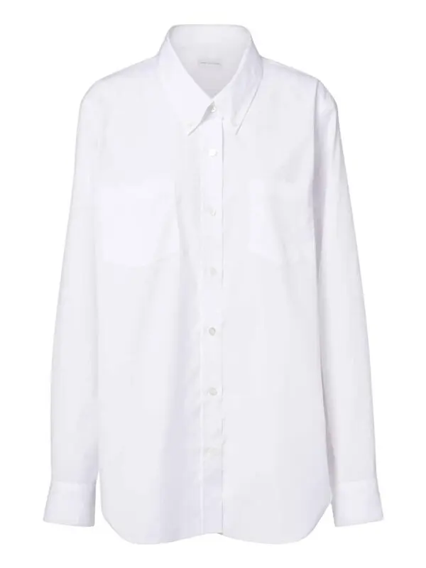 Dries Van Noten Cotton Poplin Shirt - White