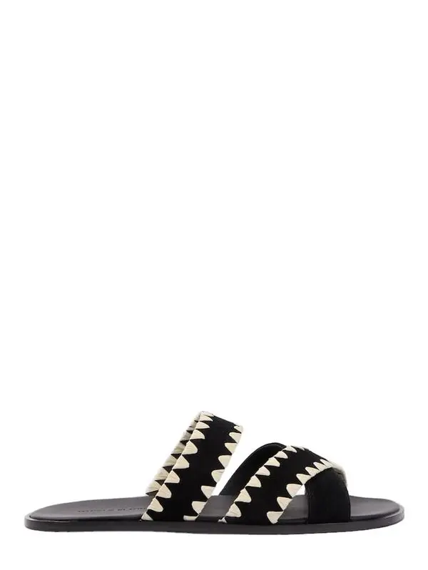 Manolo Blahnik Nello Leather Sandals - Black