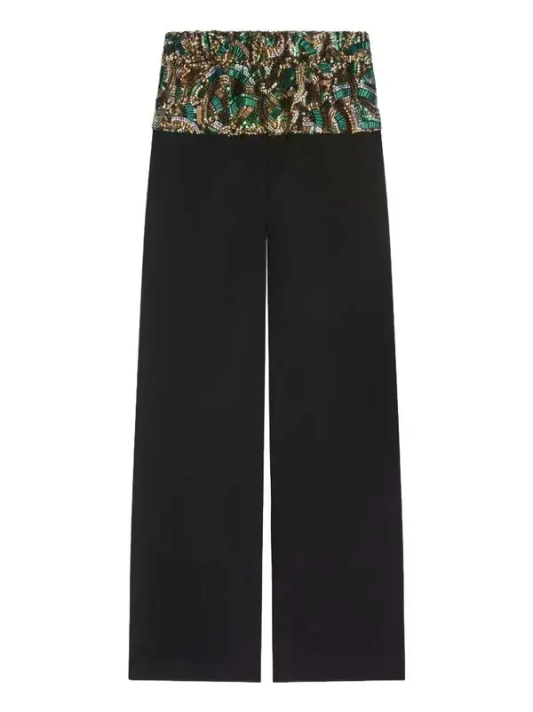 Dries Van Noten Sequin Embellished Trousers - Black