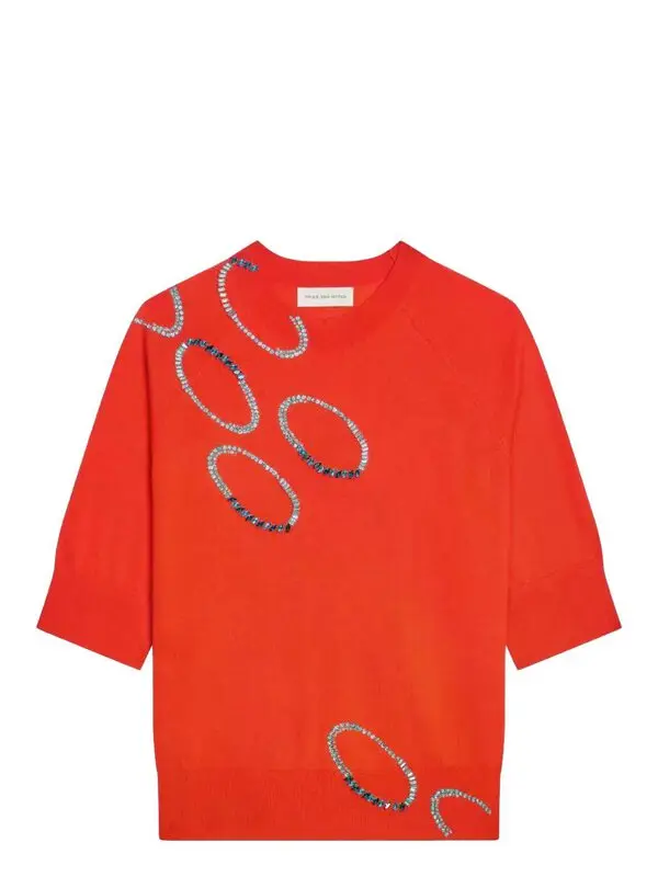 Dries Van Noten Embellished Short-sleeve Top - Red