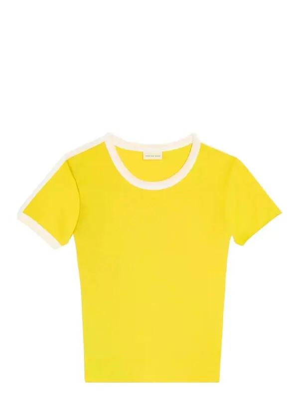 Dries Van Noten Crew-neck Panelled T-shirt - Yellow