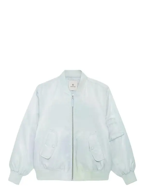 ANINE BING Leon Zipped Bomber Jacket - Green