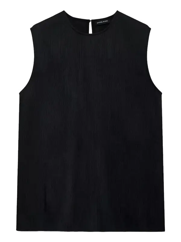 ANINE BING Malia Round-neck Top - Black