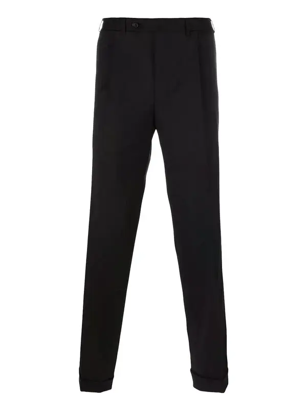 Canali Straight Leg Trousers - Blue
