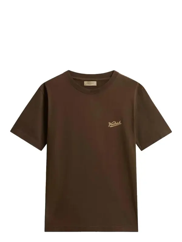 Woolrich Logo-print Crew-neck T-shirt - Brown