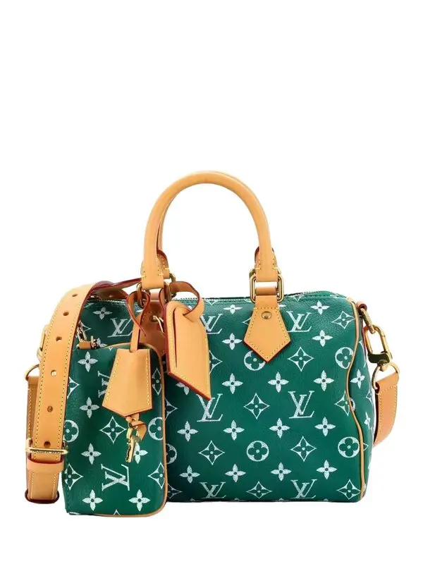 LOUIS VUITTON Speedy P9 Bandouliere Bag Monogram Leather 25 Satchel - Green
