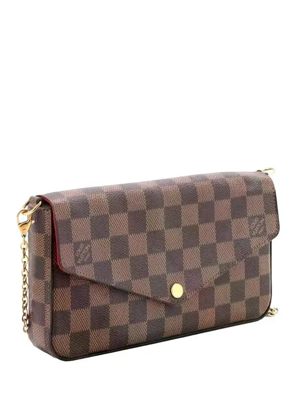 LOUIS VUITTON Felicie Pochette Damier Crossbody Bag - Brown
