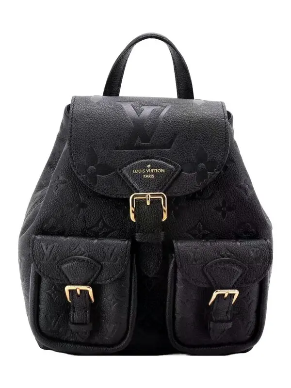 LOUIS VUITTON Monogram Empreinte Leather Backpack - Black
