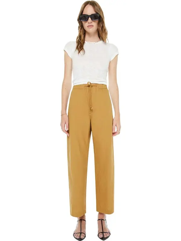 MOTHER The Drawn Half-pipe Ankle Pants - Brown
