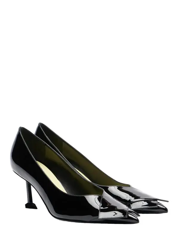 Givenchy Patent Leather Pointed Toe Pumps - Black