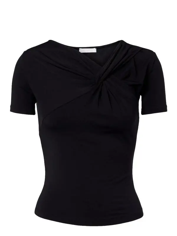 ERES Anna Gathered T-shirt - Black
