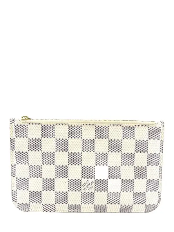 LOUIS VUITTON Damier Azur Pochette Pm - Beige Lining