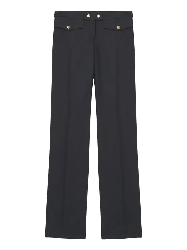 Alexander McQueen Straight Leg Trousers - Black