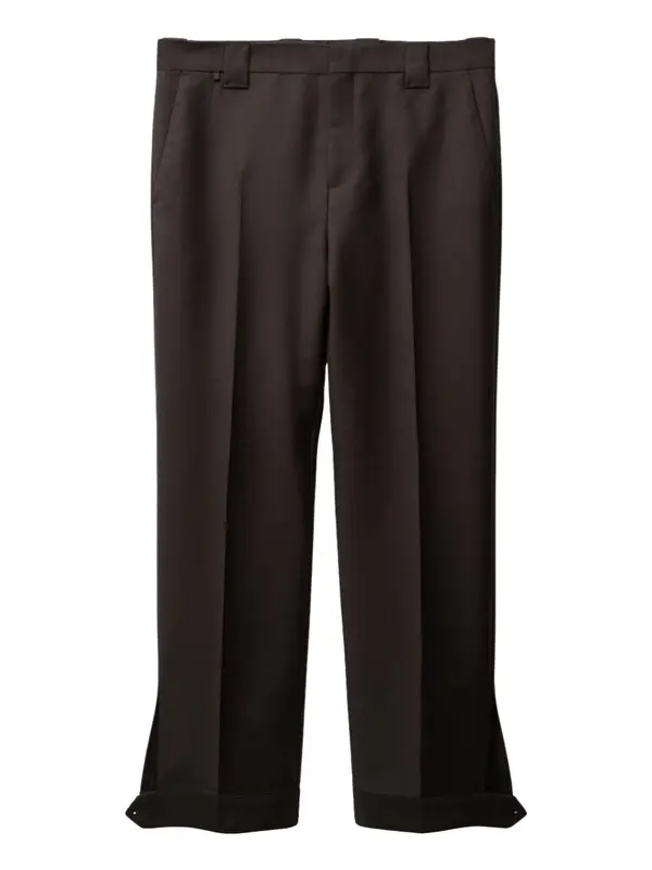Versace Mohair Wool Trousers - Brown