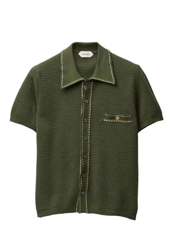 Versace Cotton Knit Shirts - Green