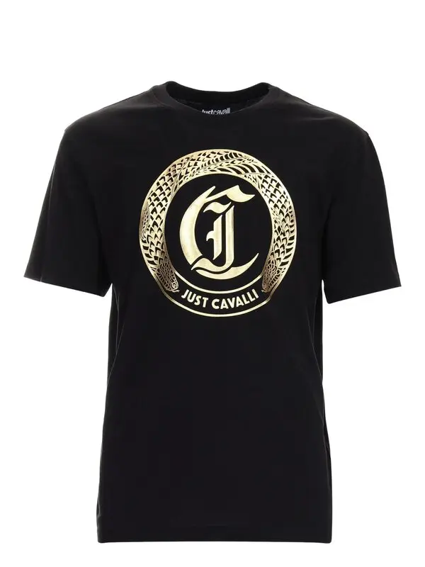 Just Cavalli T-shirt With Logo - Black