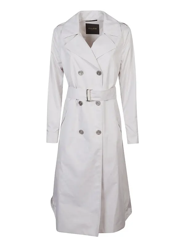 MOORER Cleopatra Coat-wk - White