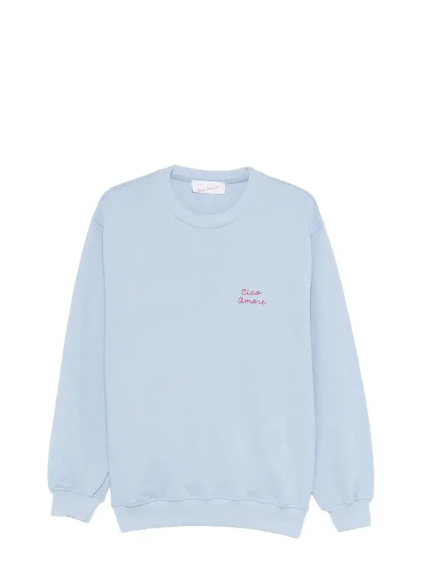 Giada Benincasa Hello Love Crewneck Sweatshirt - Sky Blue