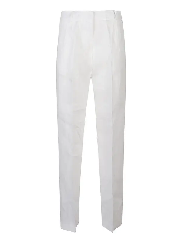 ACTUALEE Linen Trousers - Beige