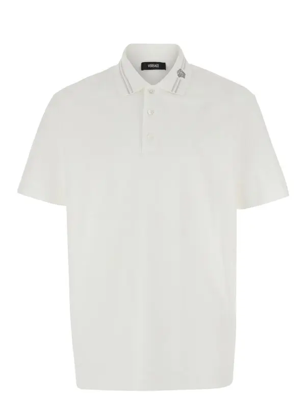 Versace Cotton Polo Shirt - White