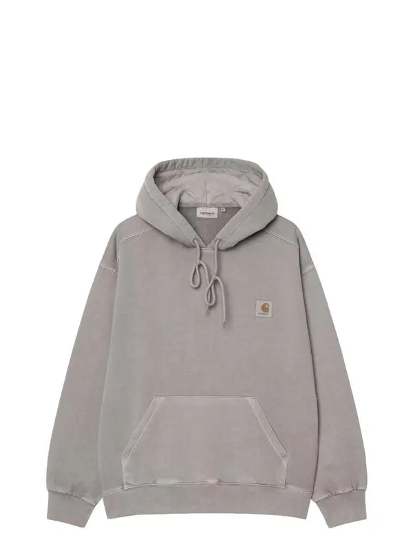 Carhartt Work In Progress Logo Cotton Hoodie - Grey