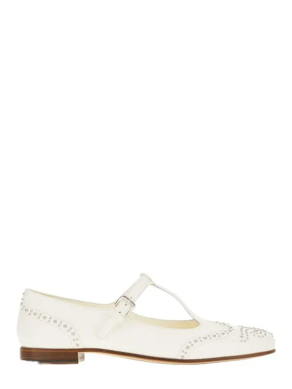 Church's Leather Mary Jane Ballerinas - White