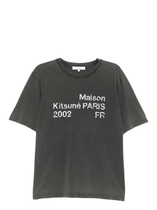 Maison Kitsuné Logo Cotton T-shirt - Black