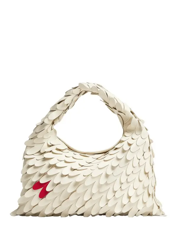 Bottega Veneta Heart-shaped Leather Shoulder Bag - Sea Salt/lipstick