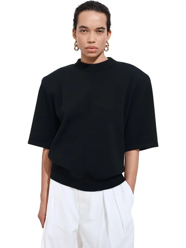 Bottega Veneta Wool Tailored Top - Midnight Blue