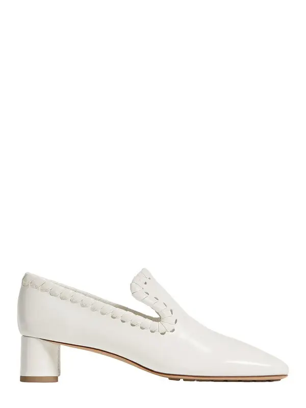 Bottega Veneta Sabato Kitten Heel Pumps - Alabaster