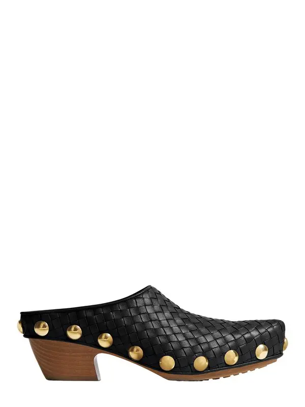 Bottega Veneta Gondola Studded Clog - Black