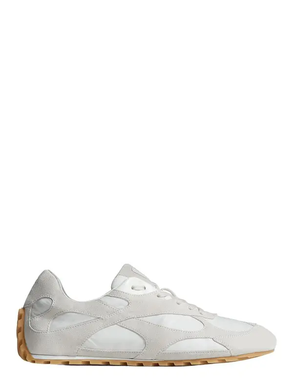 BOTTEGA  VENETA Orbit Flash Lace Up Sneakers - Alabaster/optic White