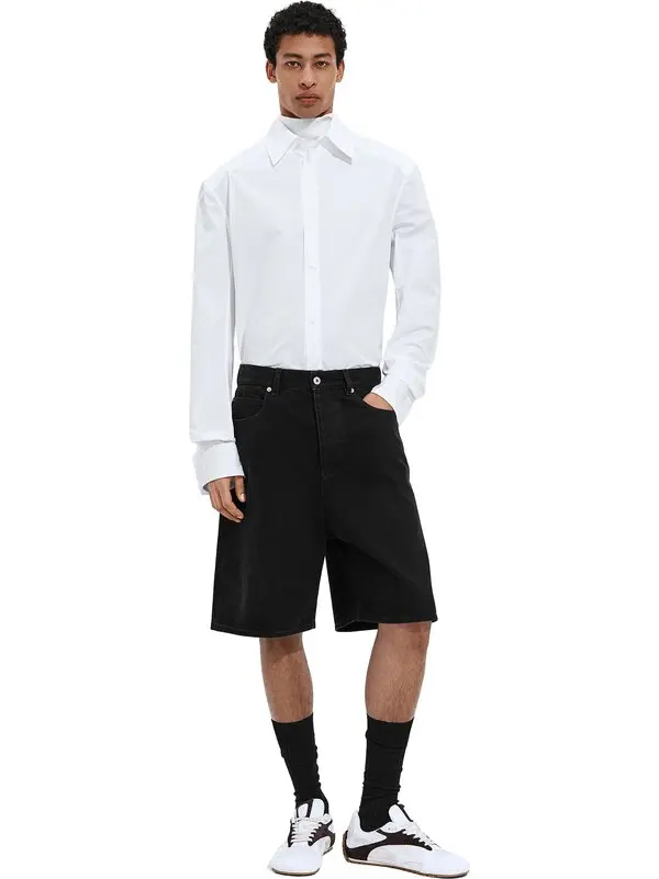 Bottega Veneta Faded Denim Shorts - Black