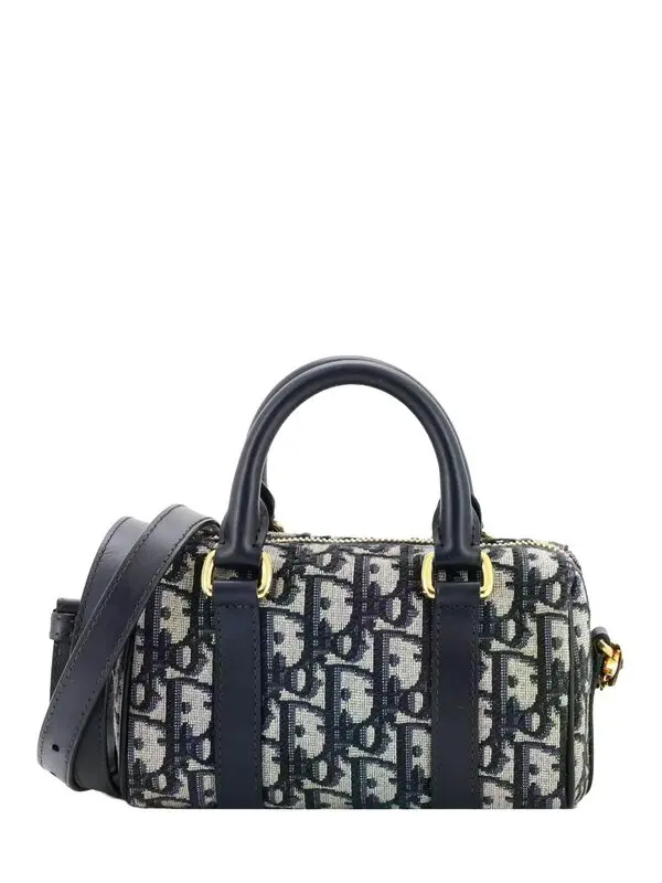 Dior Groove Convertible Bowling Bag Oblique Canvas Nano Handbag - Blue