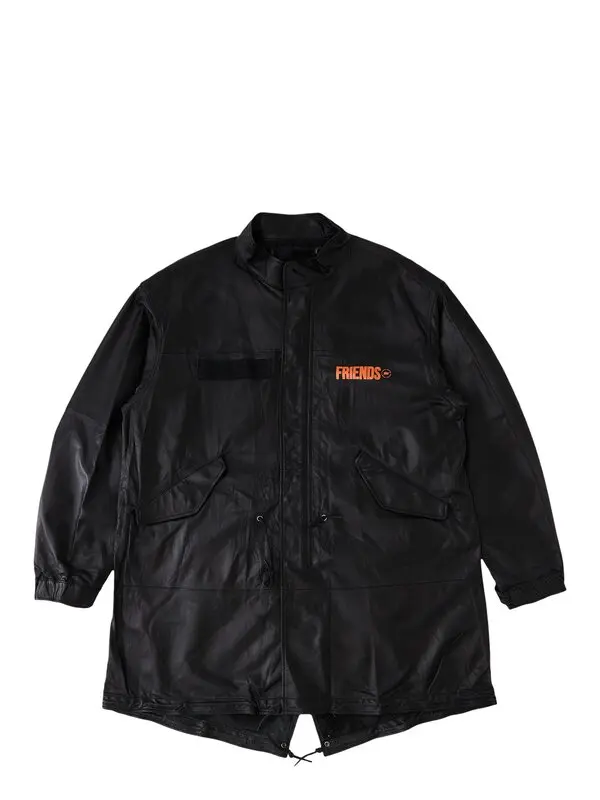 VLONE V Print Mods Coat - Black