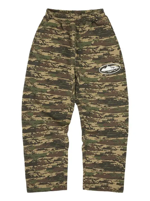 CORTEIZ Island Puff Print Open Hem Sweatpant - Brown