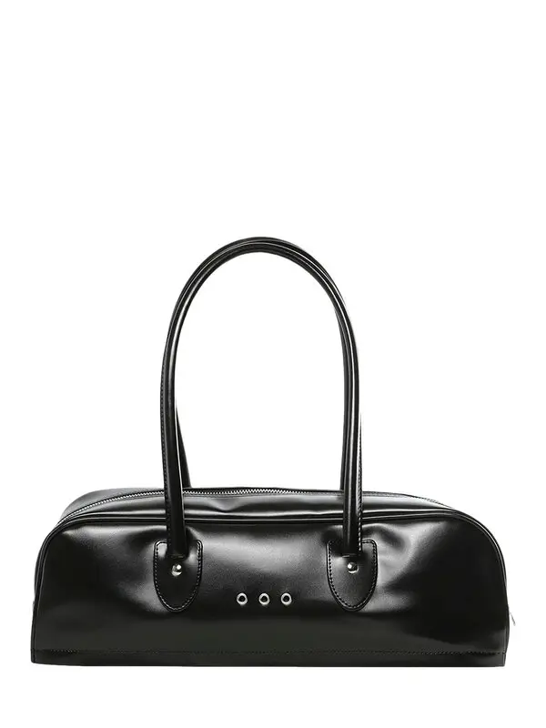 Comme Des Garçons Zipped Leather Bag - Black