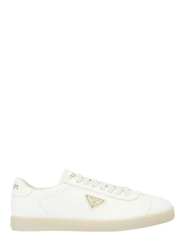 Prada Deerskin Leather Sneakers - White