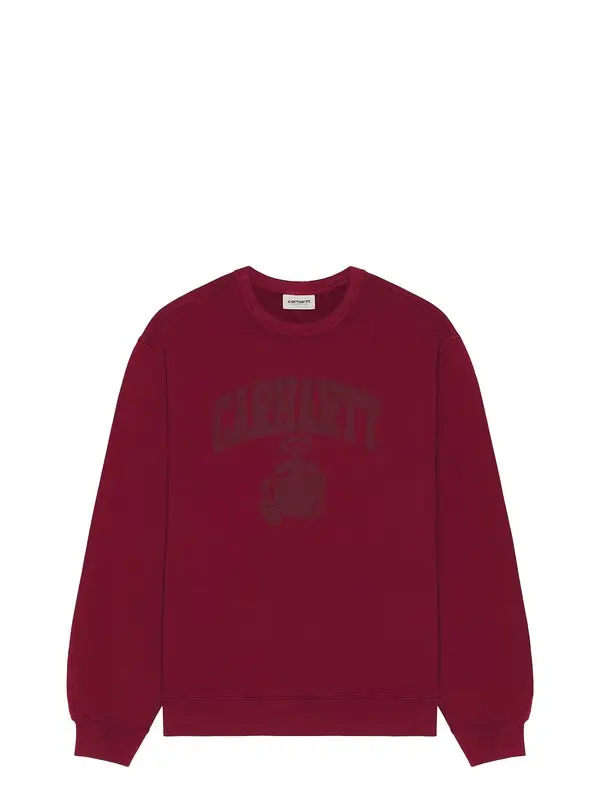 Carhartt Work In Progress Faded Pond Corps Crewneck Sweatshirt - Red