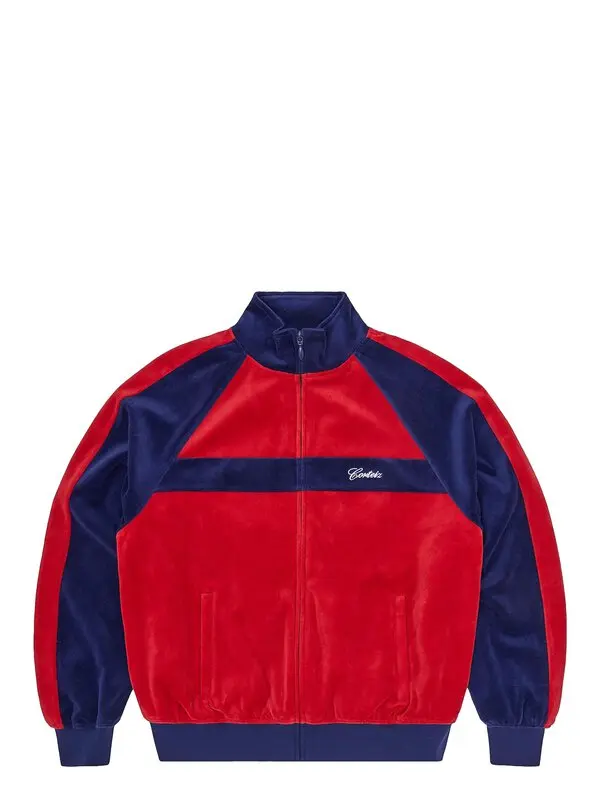 CORTEIZ Pista Velour Track Jacket - Blue