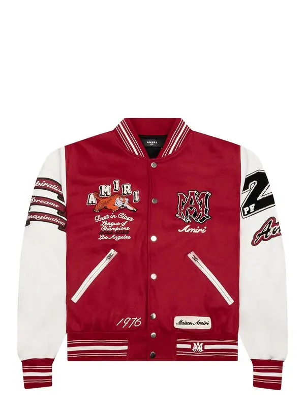 Amiri Varsity Bomber Jacket - Red