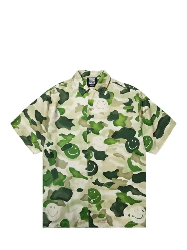 MARKET Smiley Camouflage Short-sleeve Woven - Multicolor