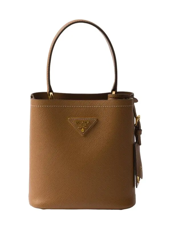Prada Panier Mini Saffiano Leather Bag - Brown